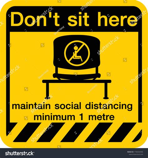 Please Do Not Sit Here Prevent Stock Vector Royalty Free 1730434705
