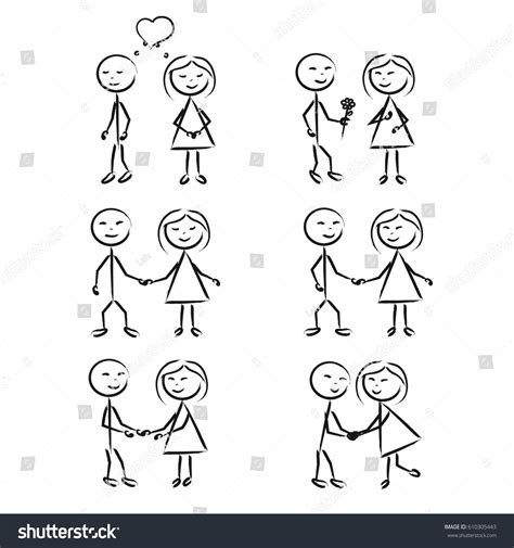 Stick Figure Motion Vector De Stock Libre De Regalías 610305443
