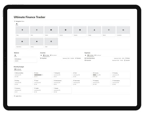 Notion Finance Tracker All In One Notion Template