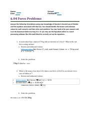 Solving Force Problems: Newton's Second Law Scenarios | Course Hero