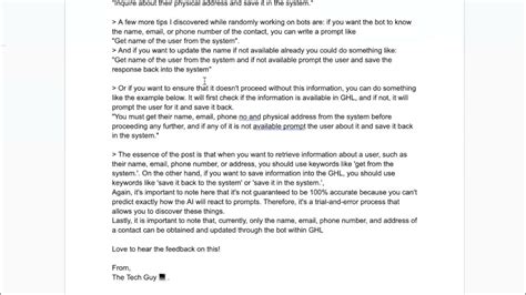 how to get custom fields and general info to update from ai chat youtube