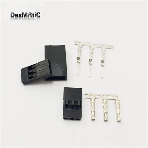5sets Rc Jr Futaba Set Male Female Batttery Servo Connector Plug Black