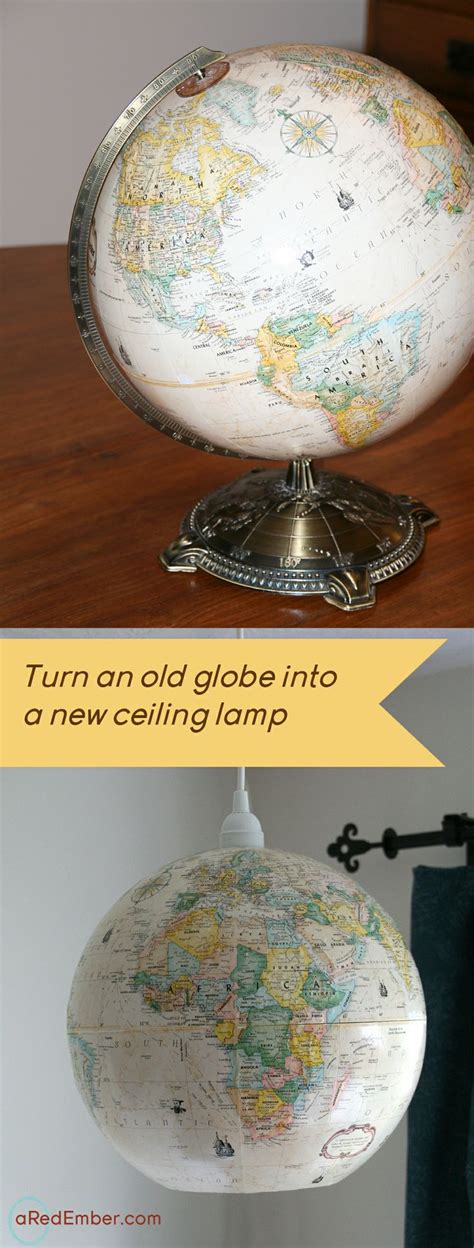 Easy Diy Lamp Out Of An Old Globe Diy Lamp Globe Old Globe
