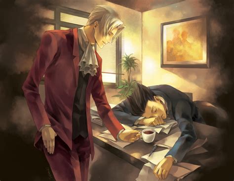 Phoenix Wright Miles Edgeworth And Charley Ace Attorney And More Drawn By Mou S Danbooru