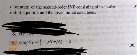 solved с a solution of the second order ivp consisting of