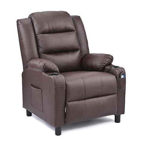 Buy Co Z Bonded Leather Massaging Recliner Chair Lounge Chair For
