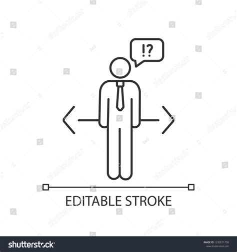 Making Choice Linear Icon Decision Management Stock Vector Royalty Free Shutterstock