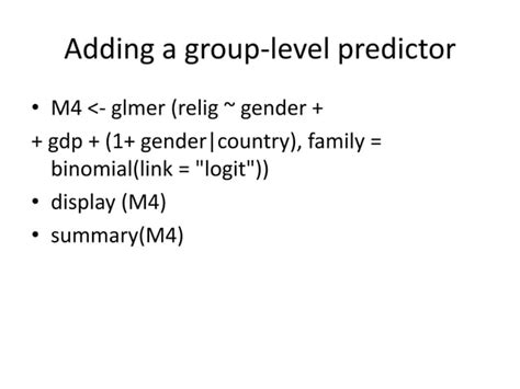 Multilevel Binary Logistic Regression Pdf Technology And Computing