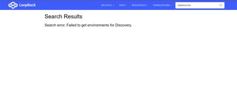 Search Feature Isnt Working On · Issue 1410 · Loopbackio