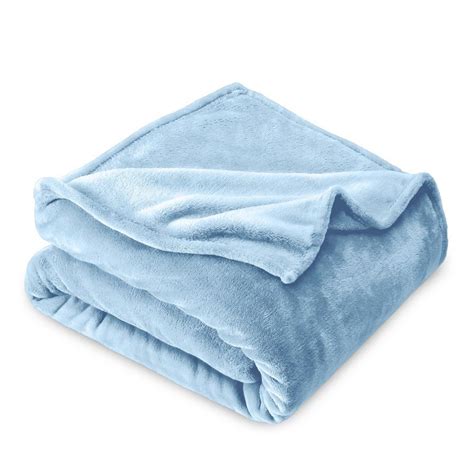 Light Blue Microplush King Fleece Blanket By Bare Home Fleece Blanket Soft Blankets Blue Blanket