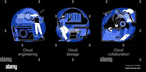 Cloud Based Computing Abstract Concept Vector Illustrations Stock Vector Image Art Alamy
