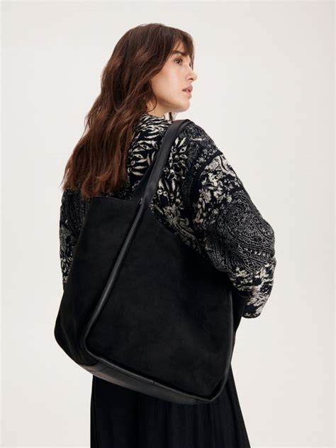 Torebka Shopper Kolor Czarny RESERVED 0359V 99X