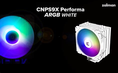 Zalman CNPS 9X Performa ARGB CPU Air Cooler 120mm Fan 180W TDP Whi
