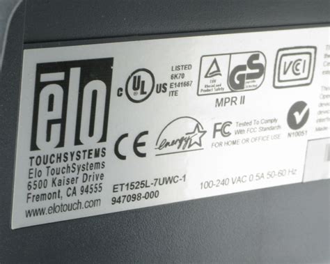 Elo 15 Touchscreen Lcd Monitor