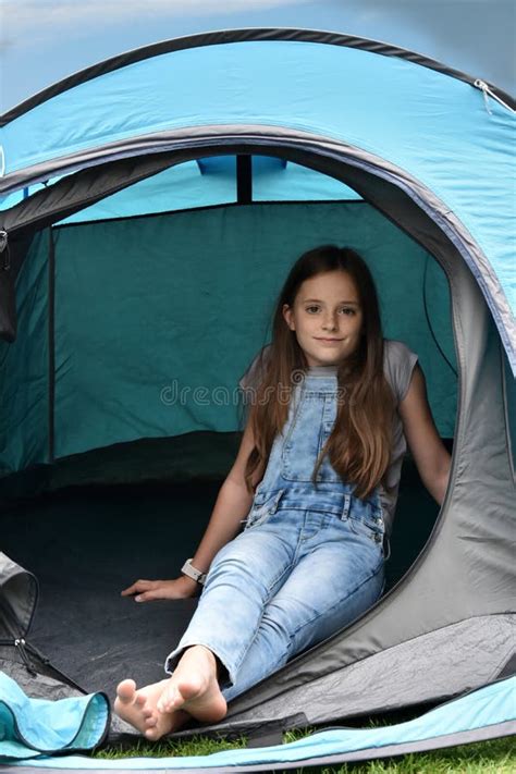 Teenager At Camping Vacations Stock Image Image Of Camping Camp 97023025