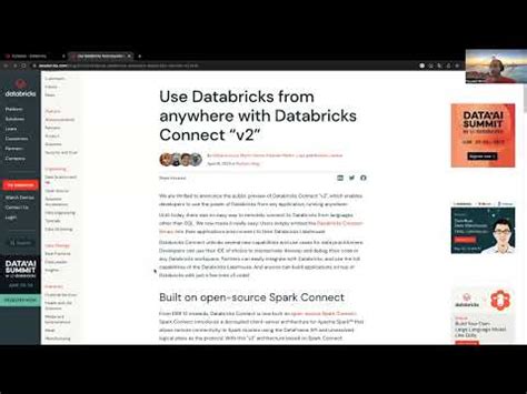 Getting Started With Databricks Connect V YouTube
