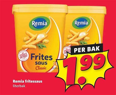 Remia Fritesaus Literbak Aanbieding Bij Nettorama Folderfeestnl