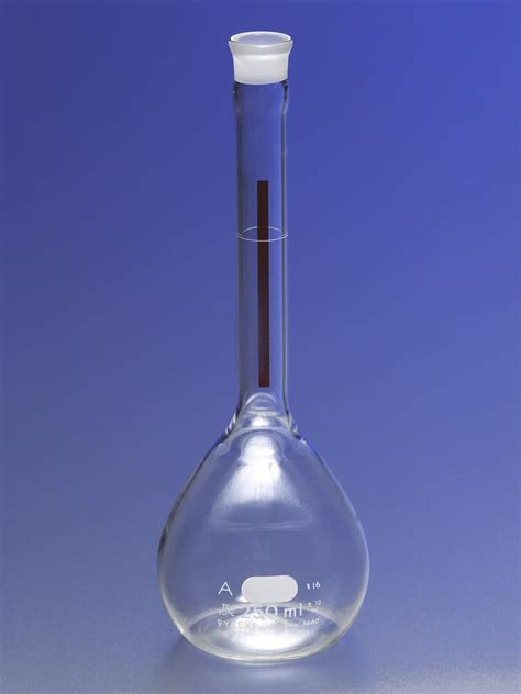 Buy Pyrex® 250 Ml Class A Lifetime Red Volumetric Flask With Glass
