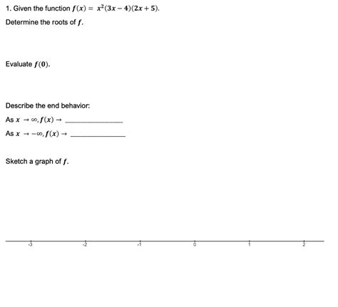 solved 1 given the function f x x2 3x 4 2x 5