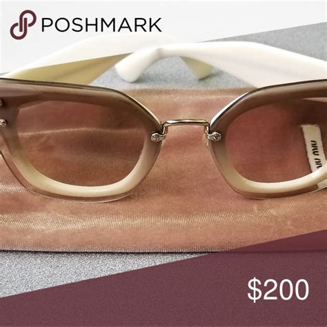 Cream And Off White Miu Miu Shades