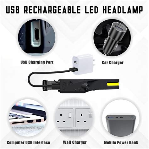 Led Rechargeable Usb Front Lamps Cob Xpe From 5 Models With The Race