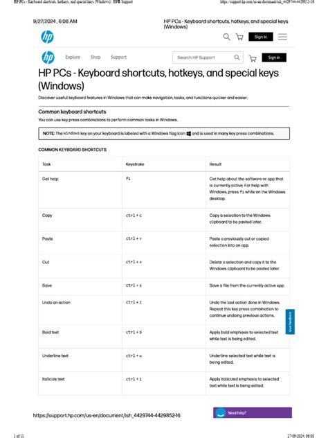 Key Board Shortcuts Pdf Keyboard Shortcut Writing Implements