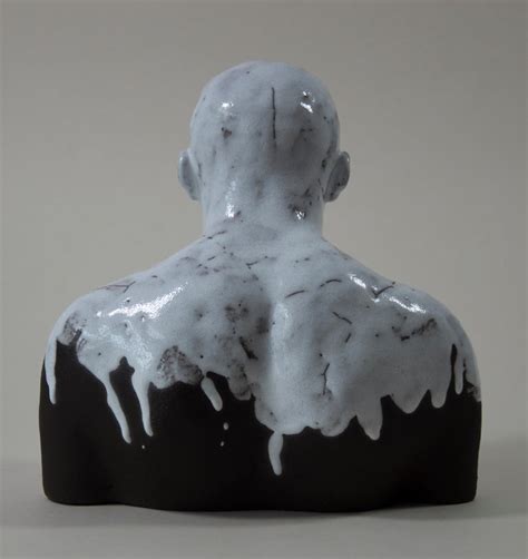 Tomasz Bielak White Swimmer Contemporary Handmade Glazed Ceramics