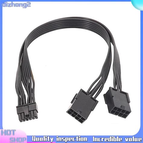Dizhong2 1pcs Dual Pcie 8 Pin Female To Mini 12 Pin Male Gpu Adapter