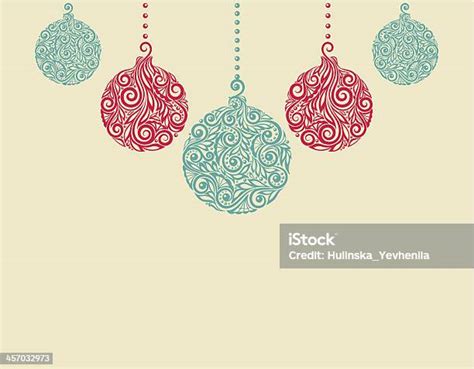 Latar Belakang Dengan Bola Natal Bagus Untuk Kartu Ucapan Ilustrasi