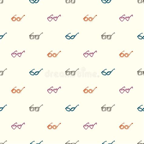 Seamless Pattern With Glasses Stock Vector Illustration Of Backdrop