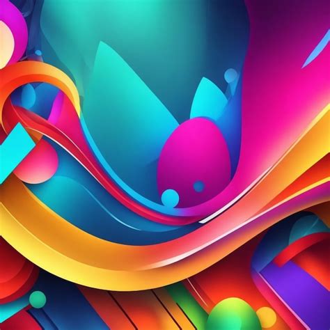 Premium Photo Technological Colorful Abstract Background