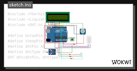 DHT AND NTC10K Ino Wokwi Arduino And ESP32 Simulator