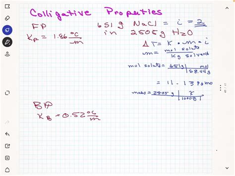 Solved Solve The Following Problem Calculate The Freezing And Boiling