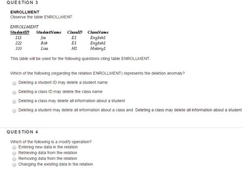 Solved Database Questions Chegg