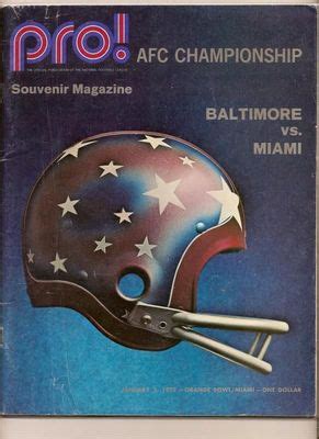 1971 Afc Championship Game Program Colts Dolhpins Ebay