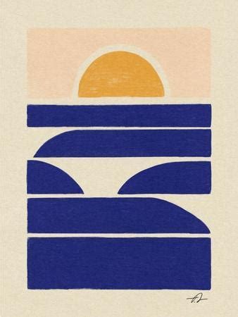 Wave Pattern Blue Photographic Print Fabian Lavater Art