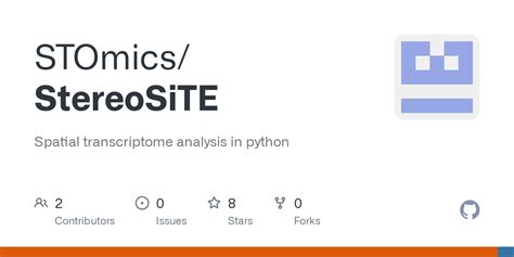 Github Stomics Stereosite Spatial Transcriptome Analysis In Python