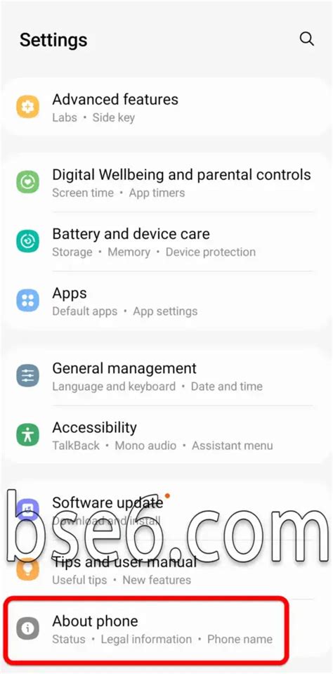 Enabling Developer Options On Samsung Galaxy A15 Bse6 Android