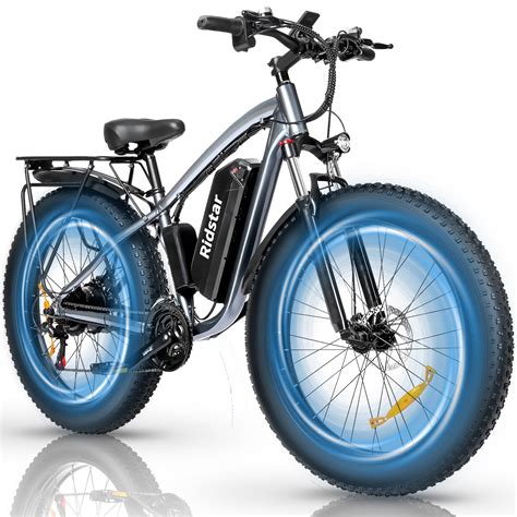 750w E Bike 26 Fat Tire Mountain Electric Bicycle With 48v 15ah