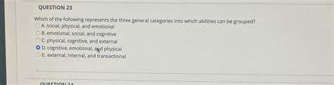 Solved QUESTION 23Which Of The Following Represents The Chegg