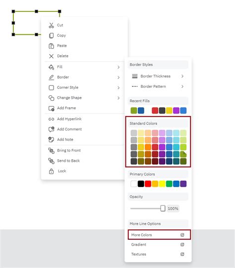 Changing Shape Styles Fill Color Border Thickness And More SmartDraw Knowledge Base