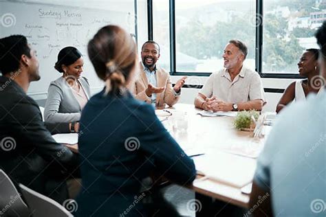 Im Very Happy With This A Group Of Businesspeople Listening To A