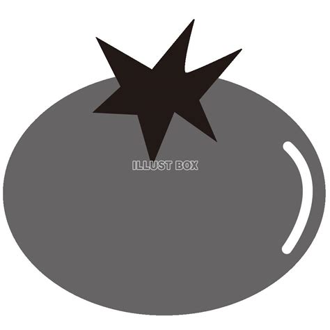 無料イラスト ※モノクロ トマトのイラスト