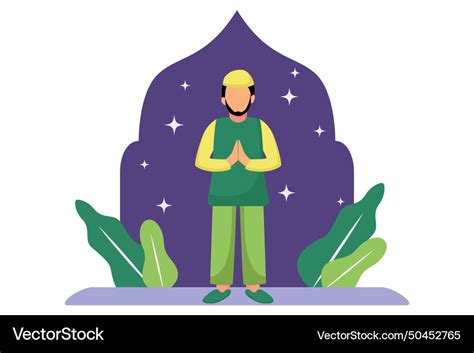 Ramadan Flat Design Royalty Free Vector Image Vectorstock