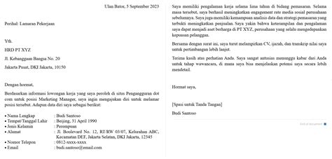 Tips Dan Trik Cara Bikin Surat Lamaran Kerja Yang Benar