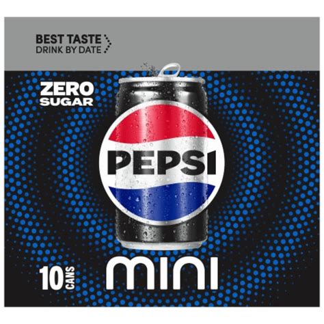 Pepsi Zero Sugar Soda Pop Mini Cans 10 Ct 75 Fl Oz Jay C Food Stores