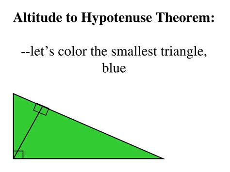 Ppt Altitude To The Hypotenuse Theorem Powerpoint Presentation Free Download Id 7058381