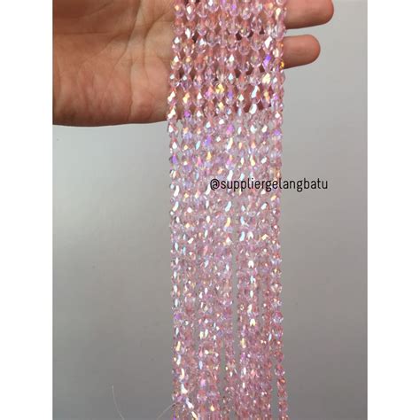 Jual Kristal Ceko Tetes 10 X 6mm LIGHT PINK Natural Akrilik Payet