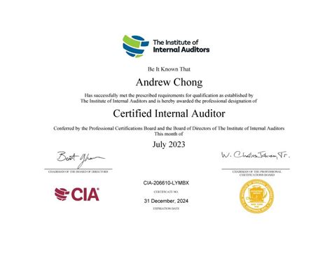 Andrew Chong On Linkedin Excited To Share That I Have Passed All Three