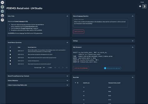 how to build a local text to sql solution with exasol